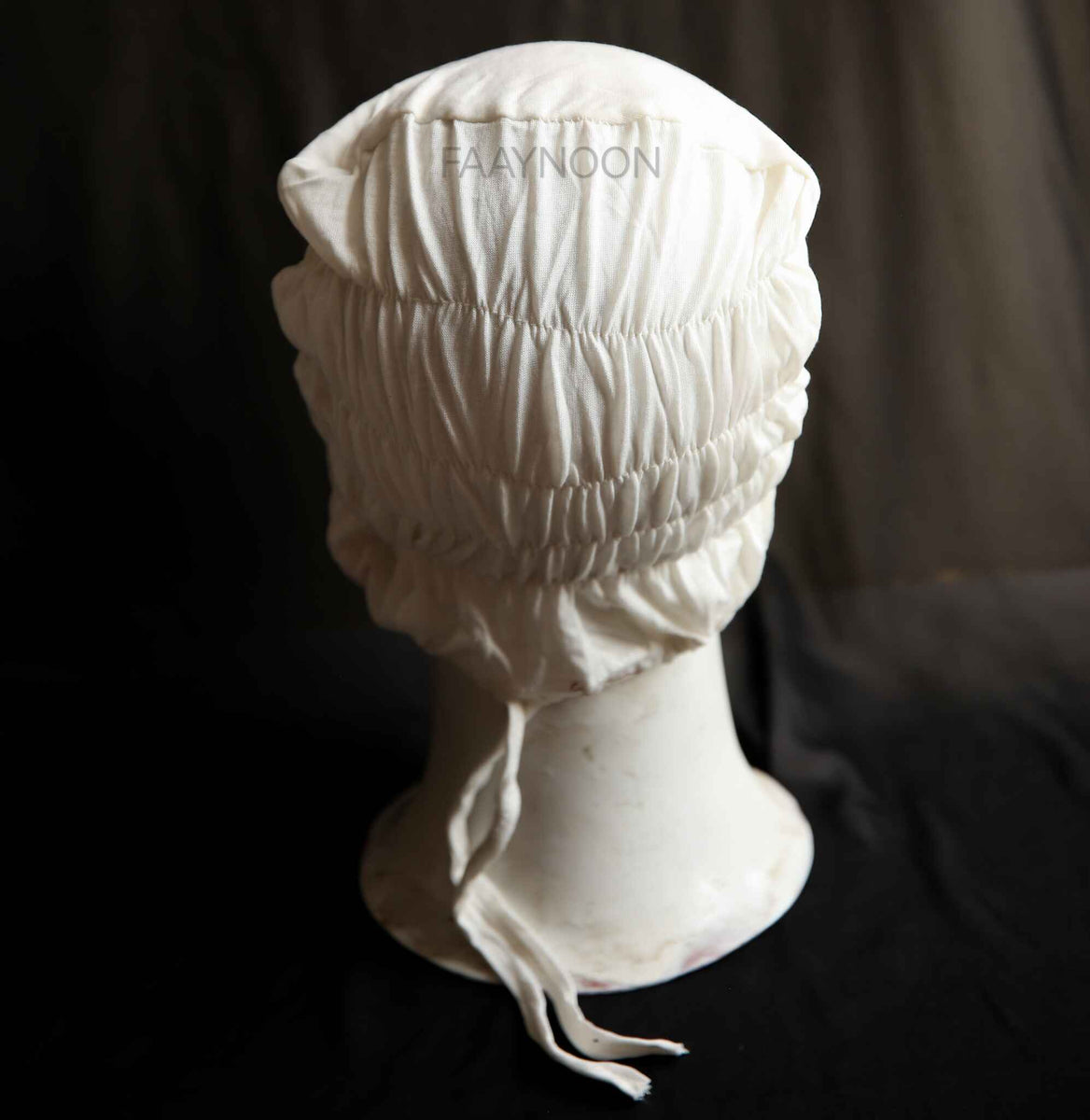 Elasticated Bonnet Cap - White – Faaynoon