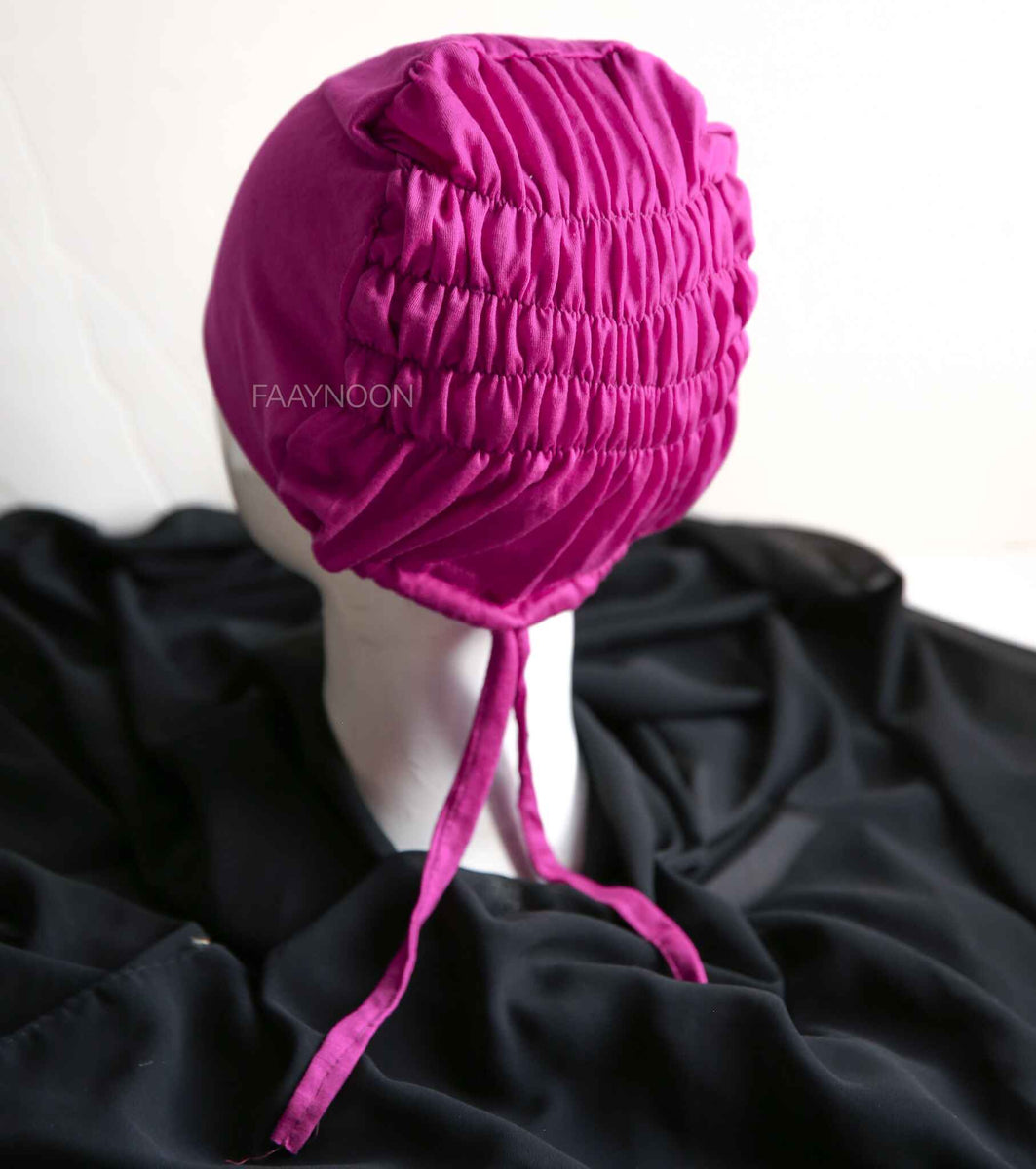 Elasticated Bonnet Cap - Magenta – Faaynoon