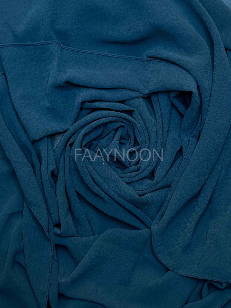 Luxury Chiffon Georgette Teal – Faaynoon