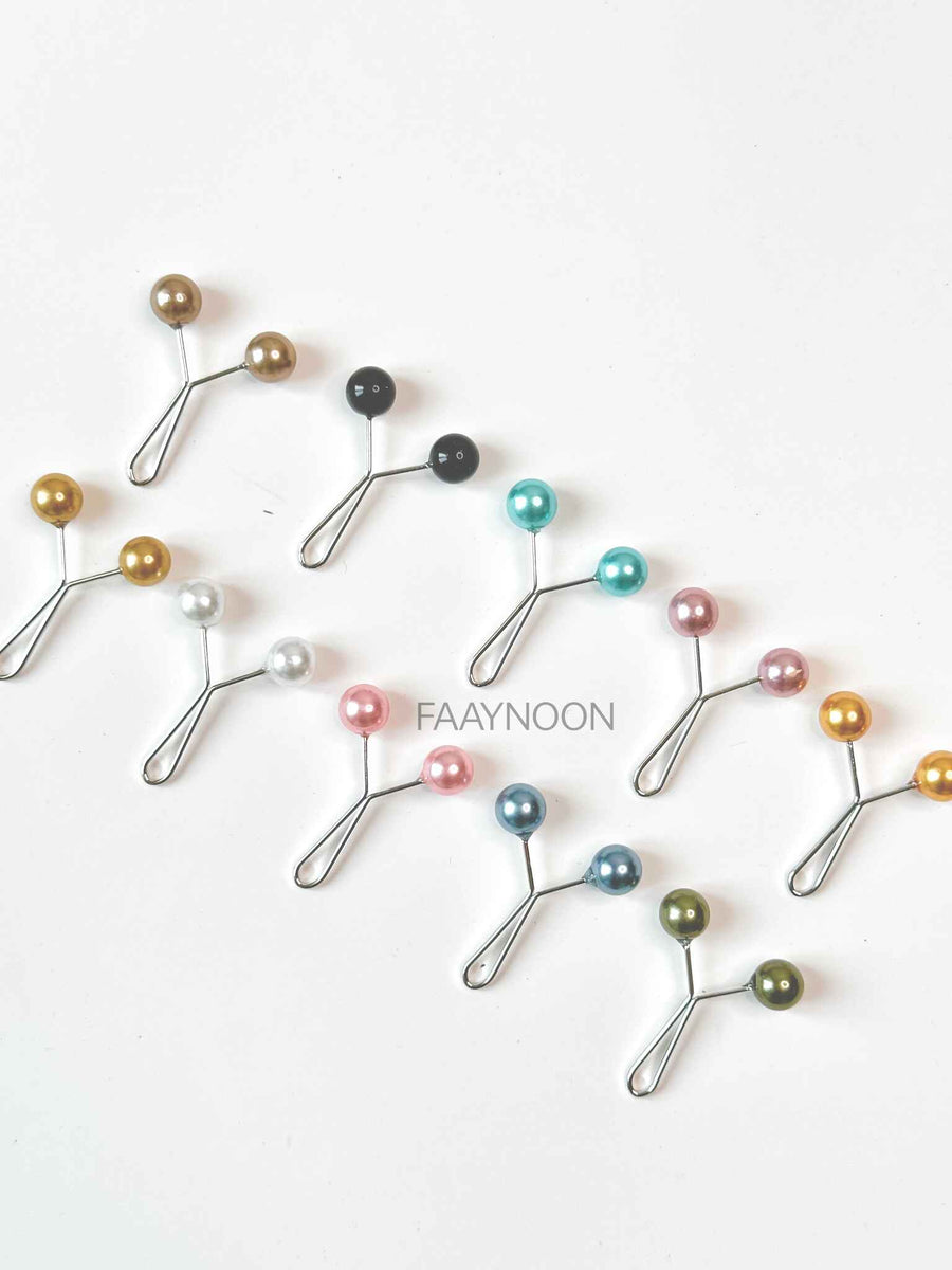 Chin Pins - Pair of 2 (Any Random Color) – Faaynoon