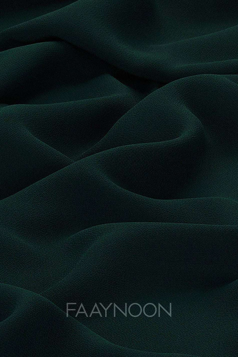 Luxury Chiffon Georgette Bottle Green – Faaynoon