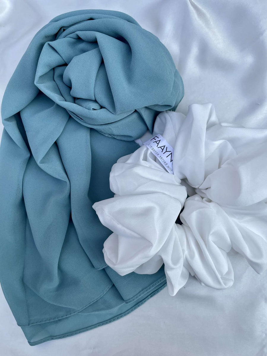 Luxury Chiffon Georgette-Aqua – Faaynoon