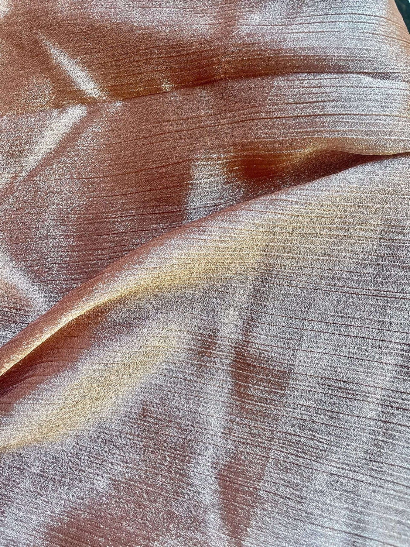 Peach Crinkle Silk – Faaynoon