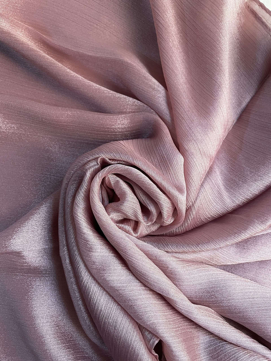 Mauve Pink Crinkle Silk – Faaynoon